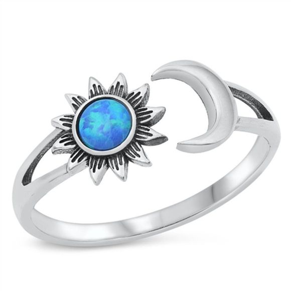 Jewelry | Silver Lab Opal Ring Sun Moon | Poshmark
